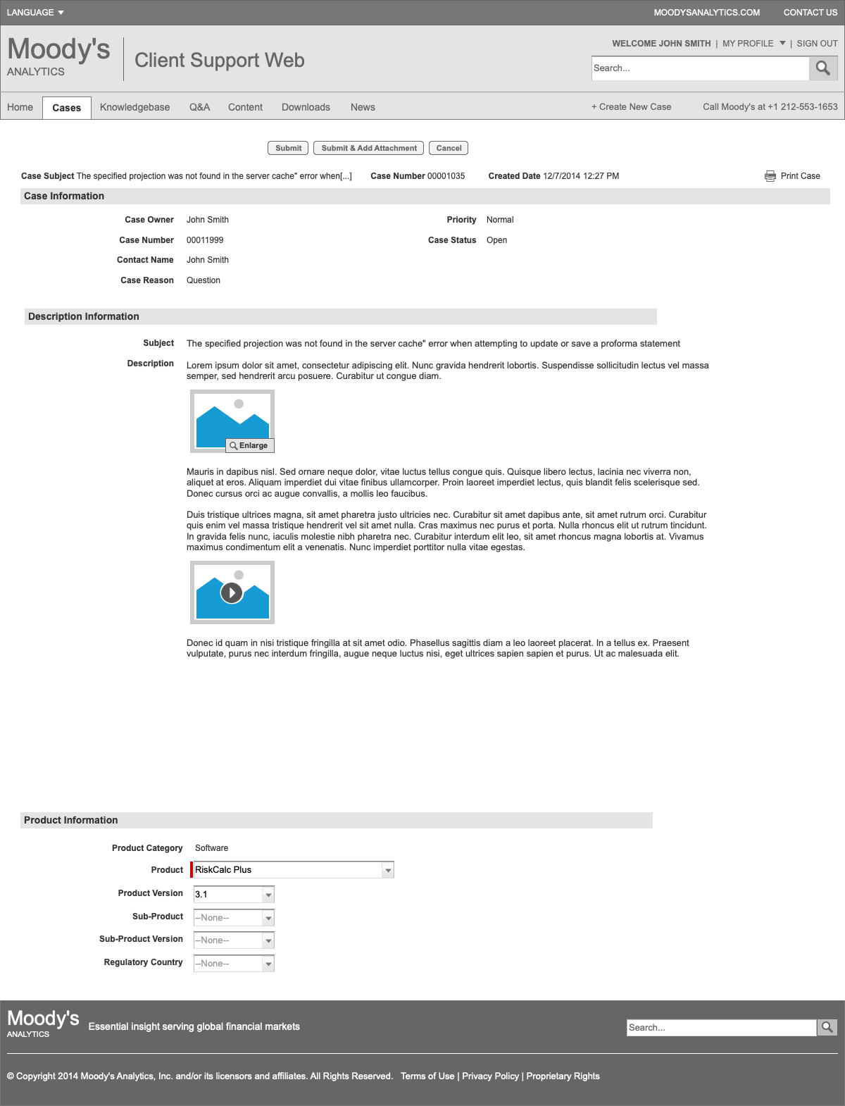 Moody’s Investor Services Intranet – Brian Behrend