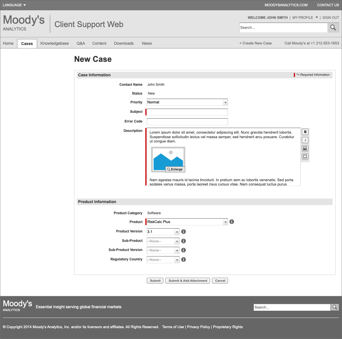Moody’s Investor Services Intranet – Brian Behrend